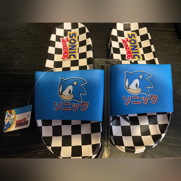 Bioworld | Shoes | Sonic The Hedgehog Slides Nwt | Poshmark